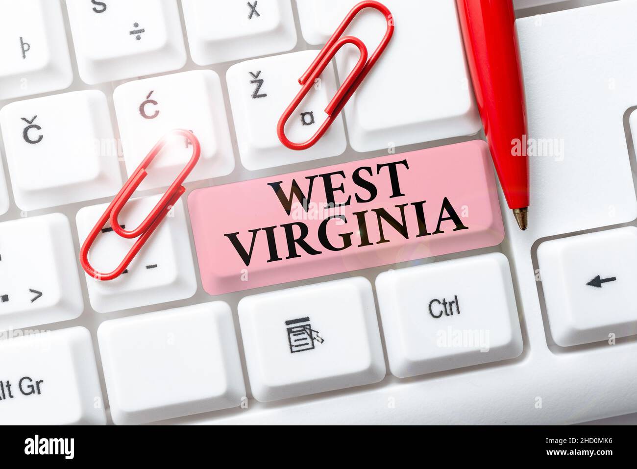 Text showing inspiration West Virginia. Word Written on United States ...