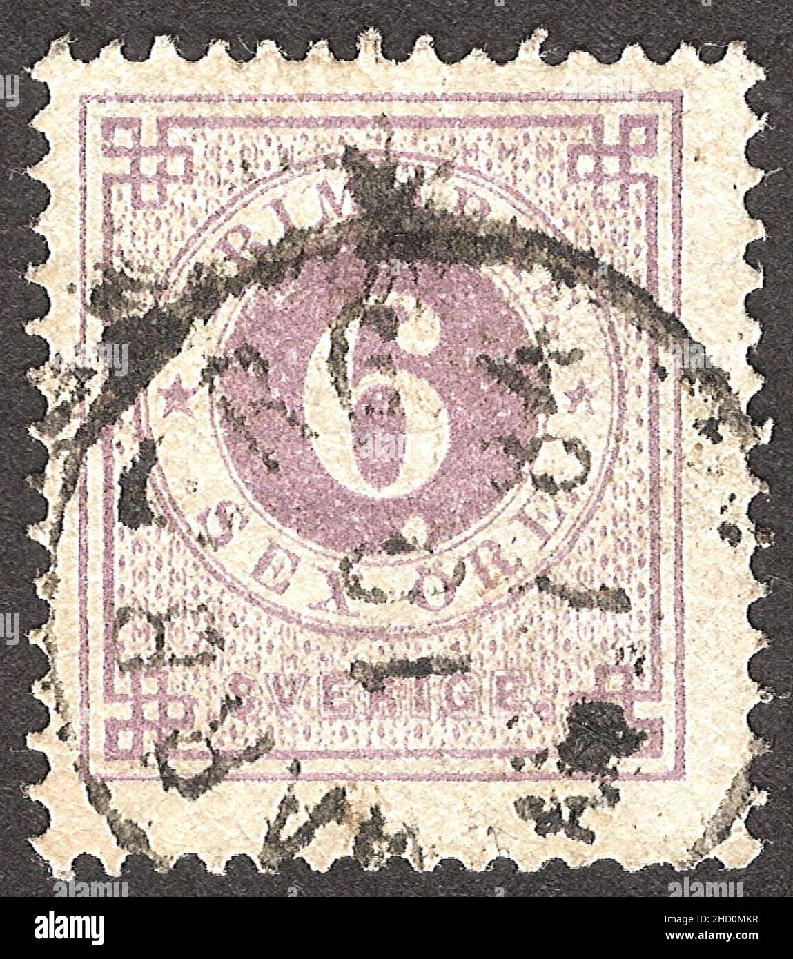 Ringtyp 6 öre lila Stock Photo - Alamy