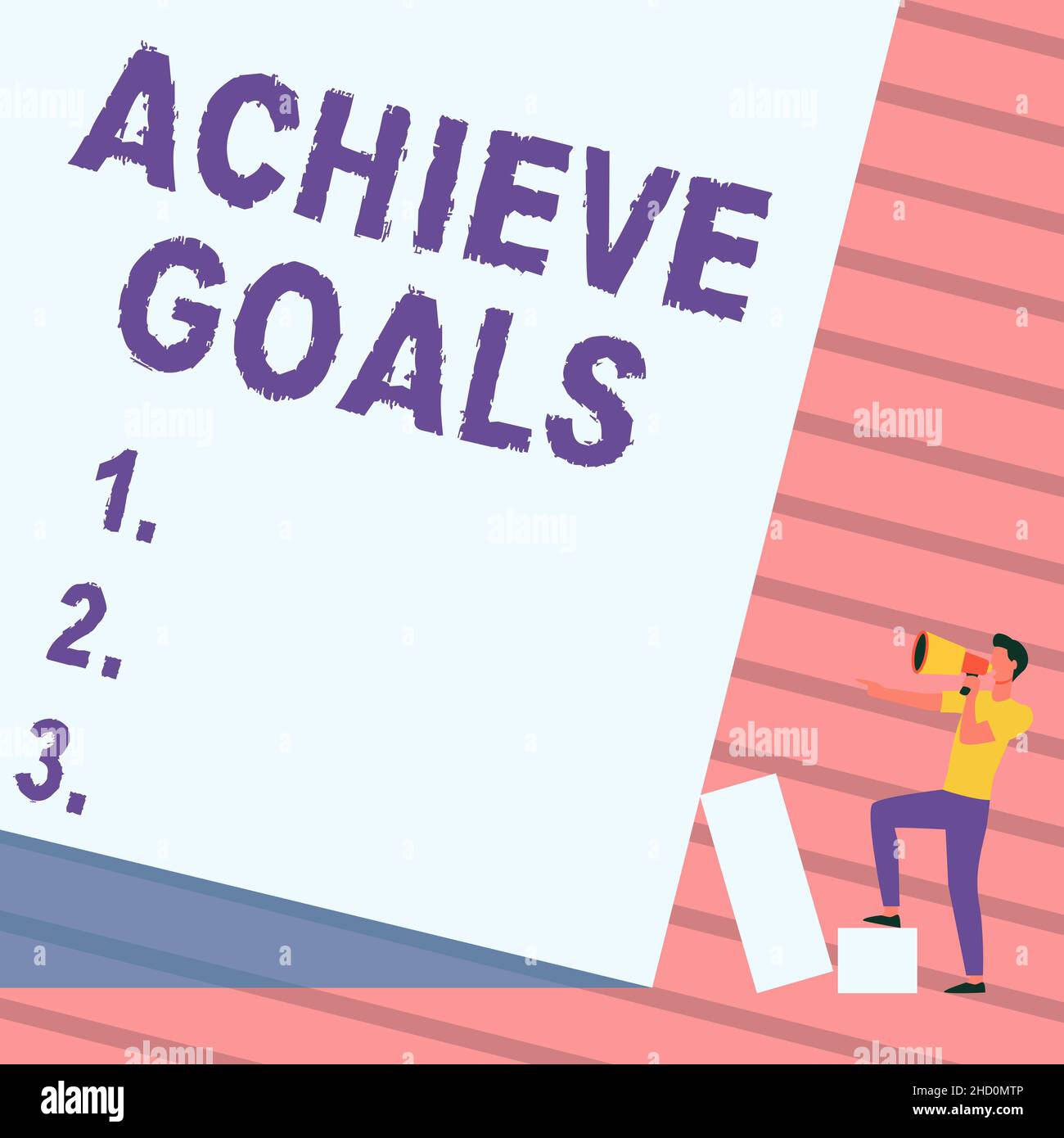 Text showing inspiration Achieve Goals. Concept meaning Results ...