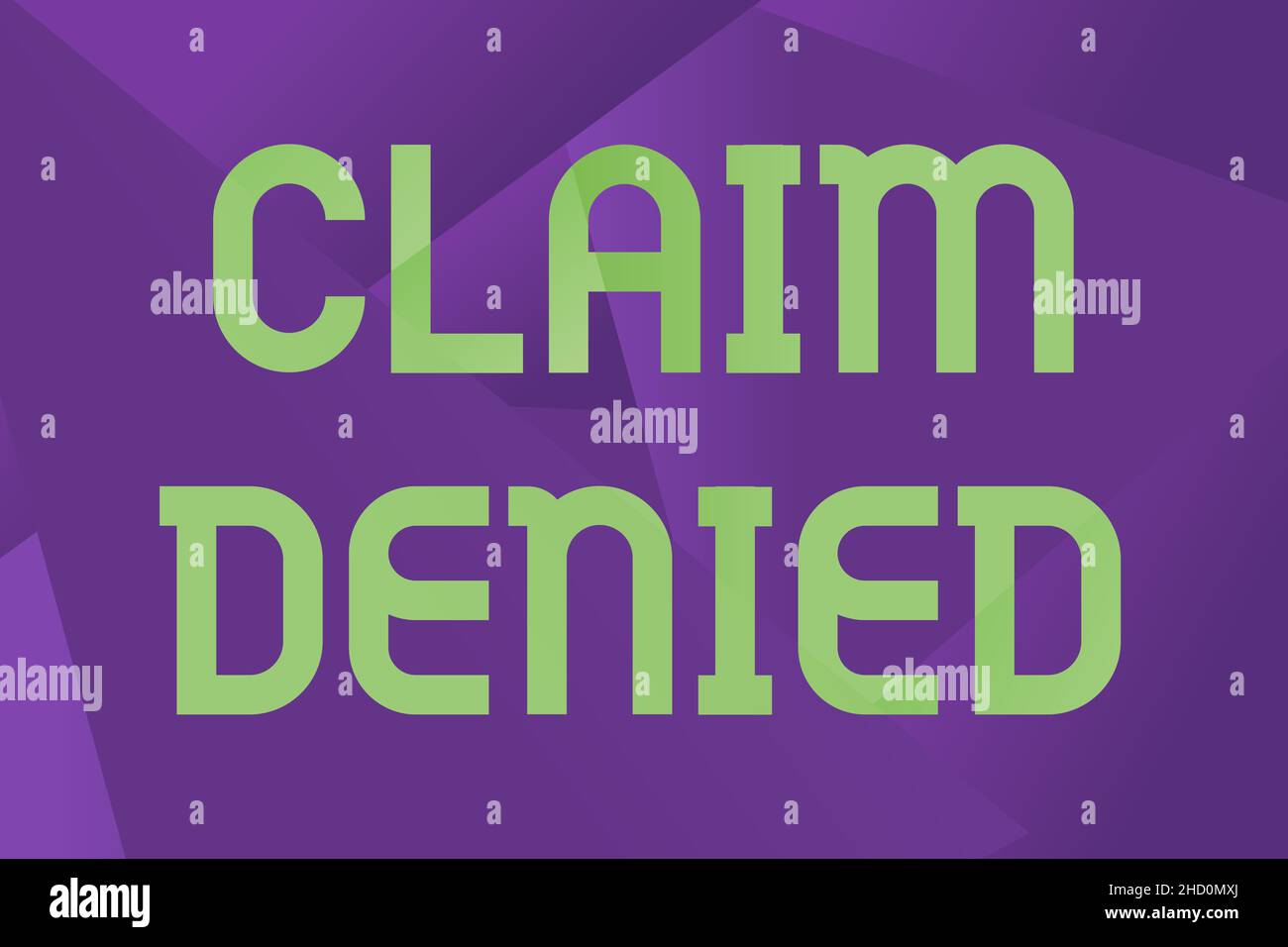 Hand writing sign Claim Denied. Business showcase Requested ...