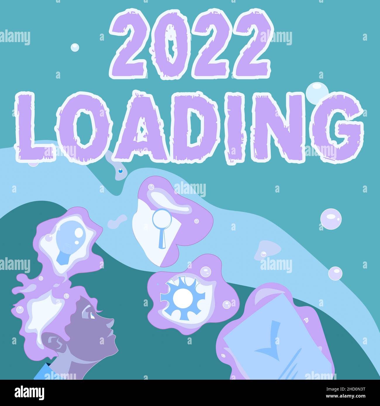 Sign displaying 2022 Loading. Business showcase Advertising the ...