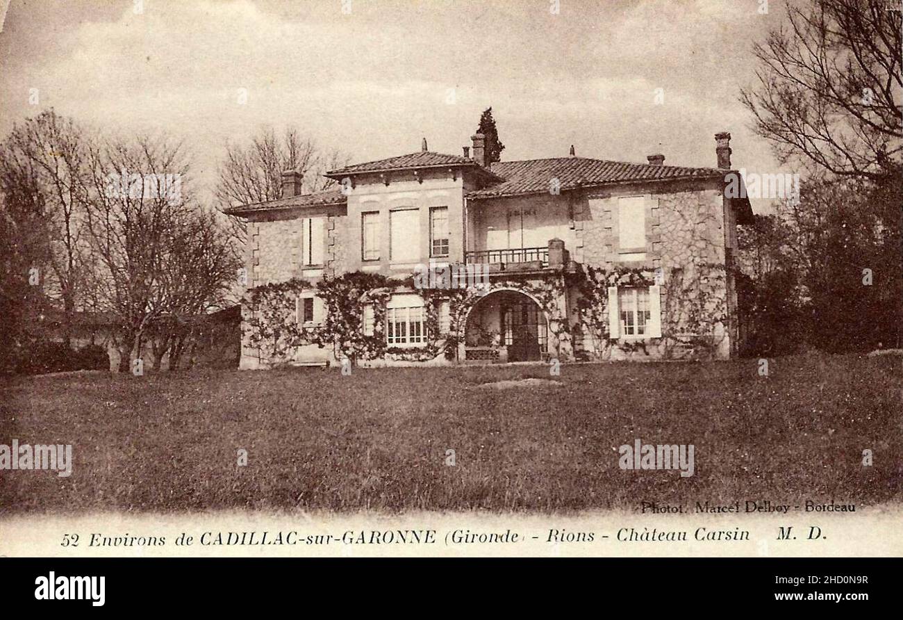 Rions - château Carsin Stock Photo - Alamy