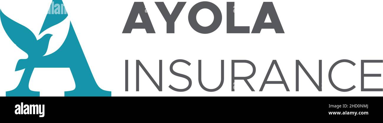 Flat Letter Mark AYOLA INSURANCE Bird logo design Stock Vector Image ...