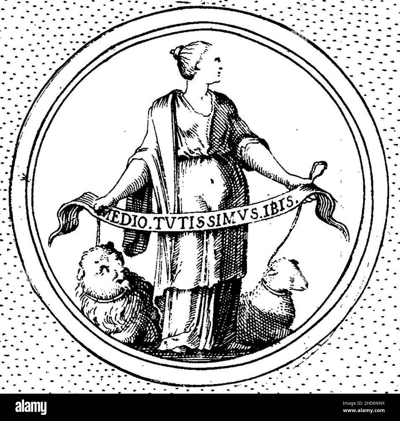 Ripa - Iconologie - 1643 - II - p. 134 - mediocrite Stock Photo - Alamy