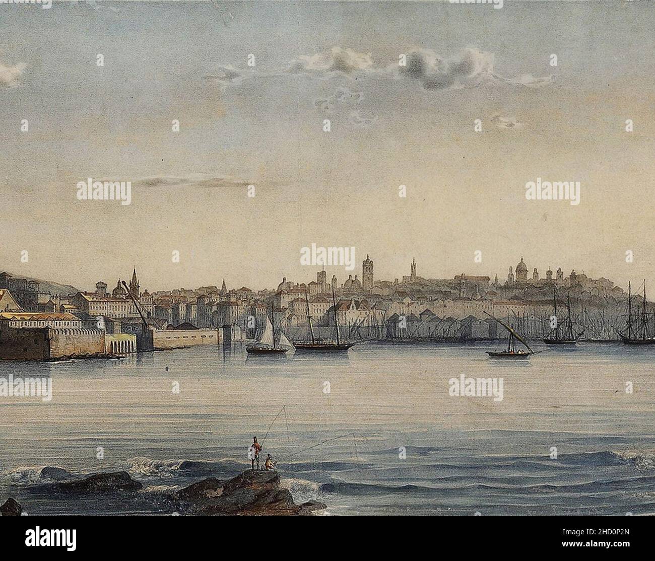 Ripa Maris di Genova tra il 1828 e il 1848 Stock Photo - Alamy