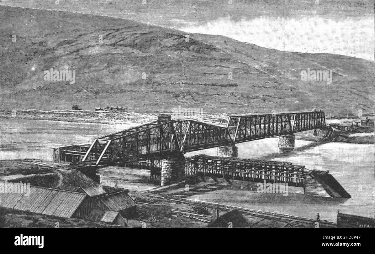 Riparia Bridge, Snake River 1891 Stock Photo - Alamy