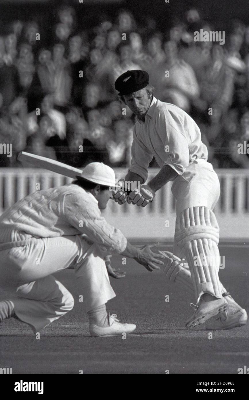 Mark Burgess (NZ Captain) batting, England vs New Zealand, Third Test ...