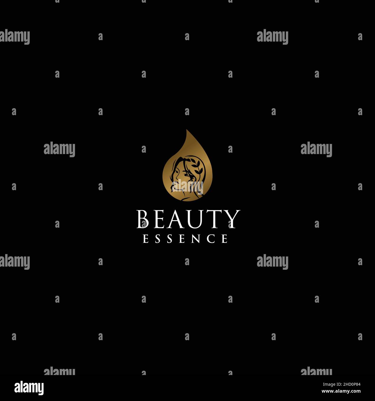 Minimalist BEAUTY ESSENCE Girl People logo design Stock Vector Image ...