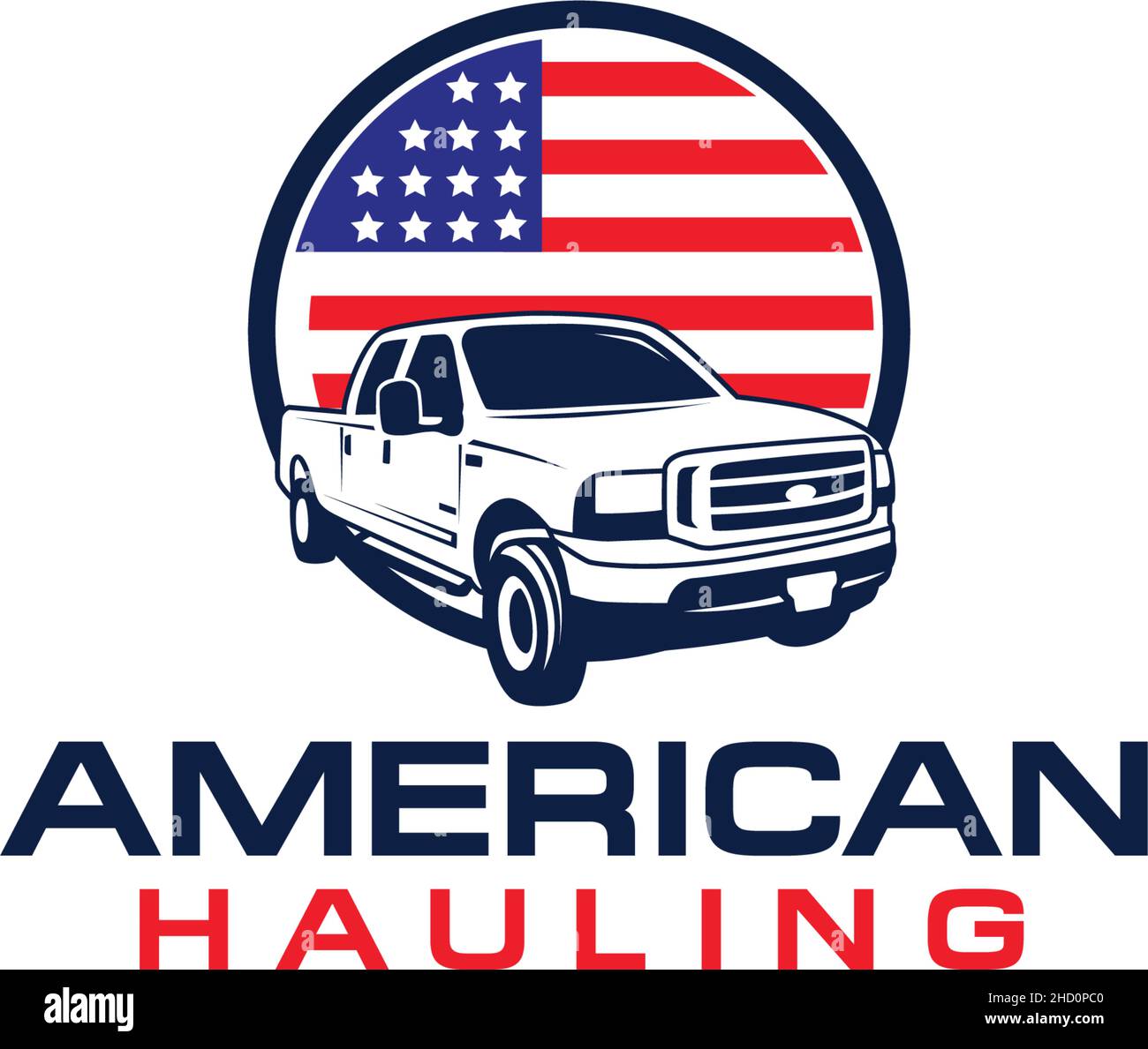 Modern Colorful AMERICAN HAULING Car logo design Stock Vector Image ...