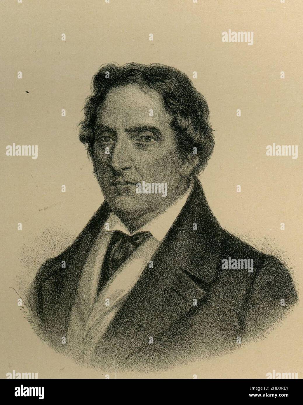 Ritratto di Carlo Botta litografia Stock Photo - Alamy