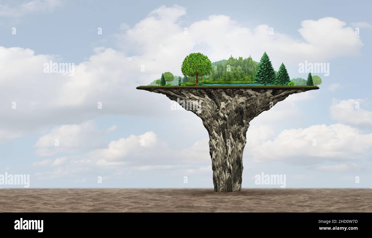 Oasis metaphor and unaccesible business concept as a green paradise on ...