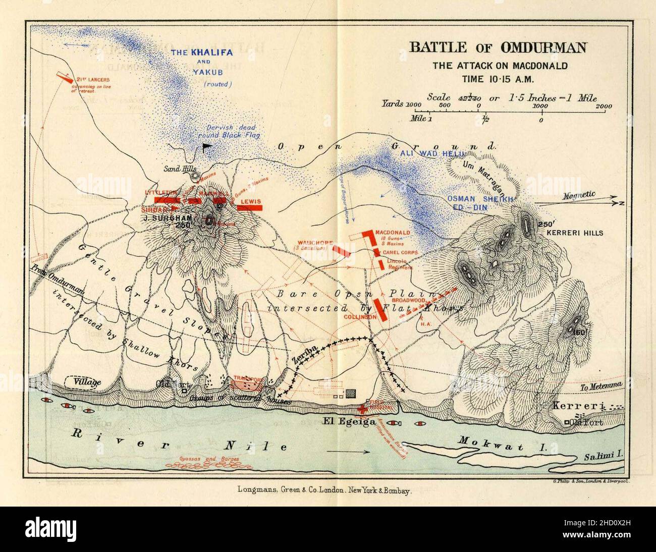 River War 2-7 Omdurman Battle 10.15am Stock Photo - Alamy