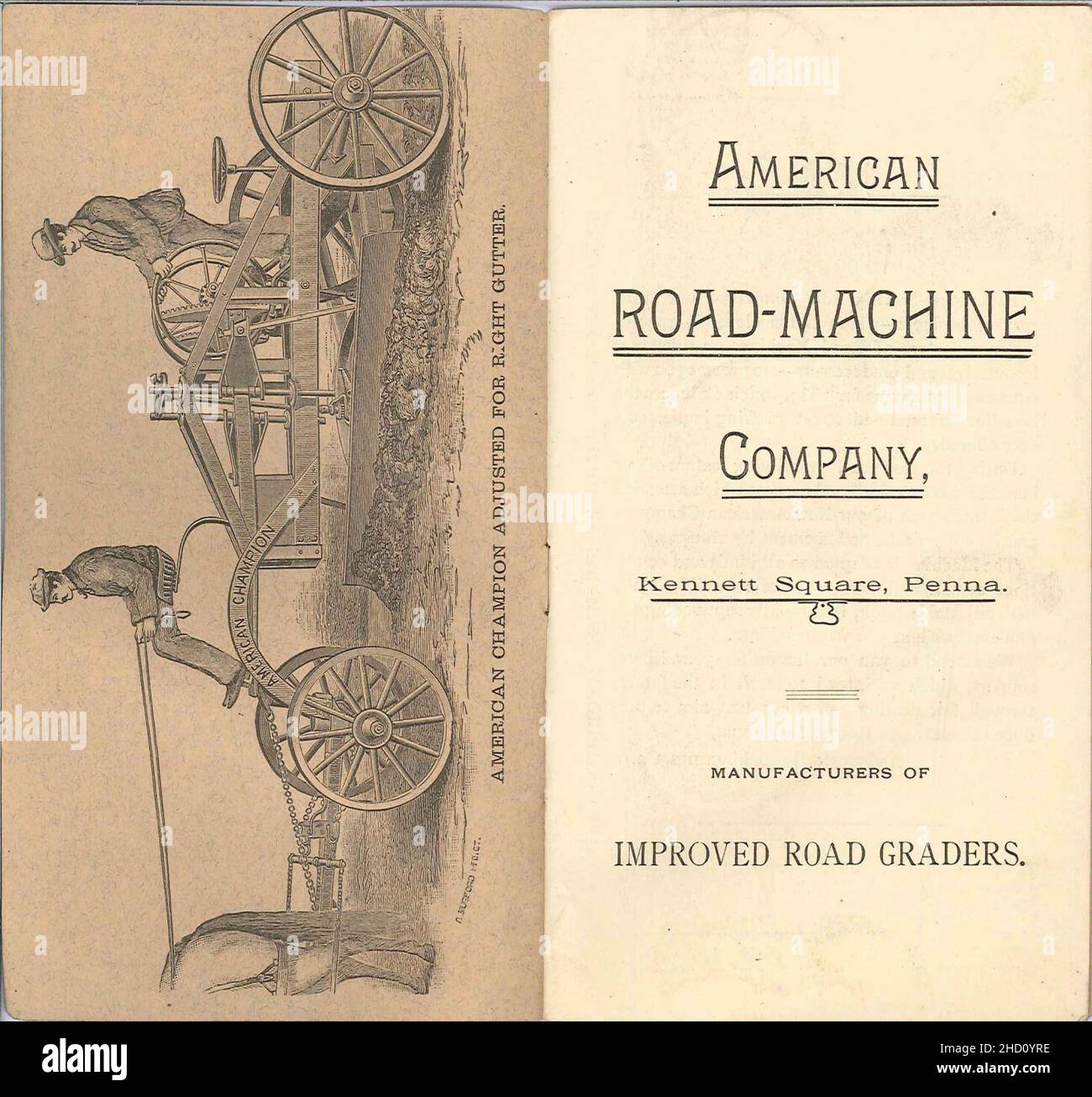 Road grading machine catalog - 1889 Stock Photo - Alamy