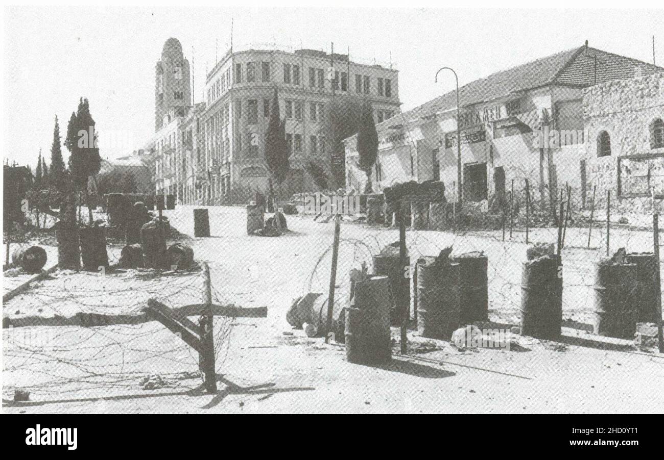 Road block in King George Street Stock Photo - Alamy