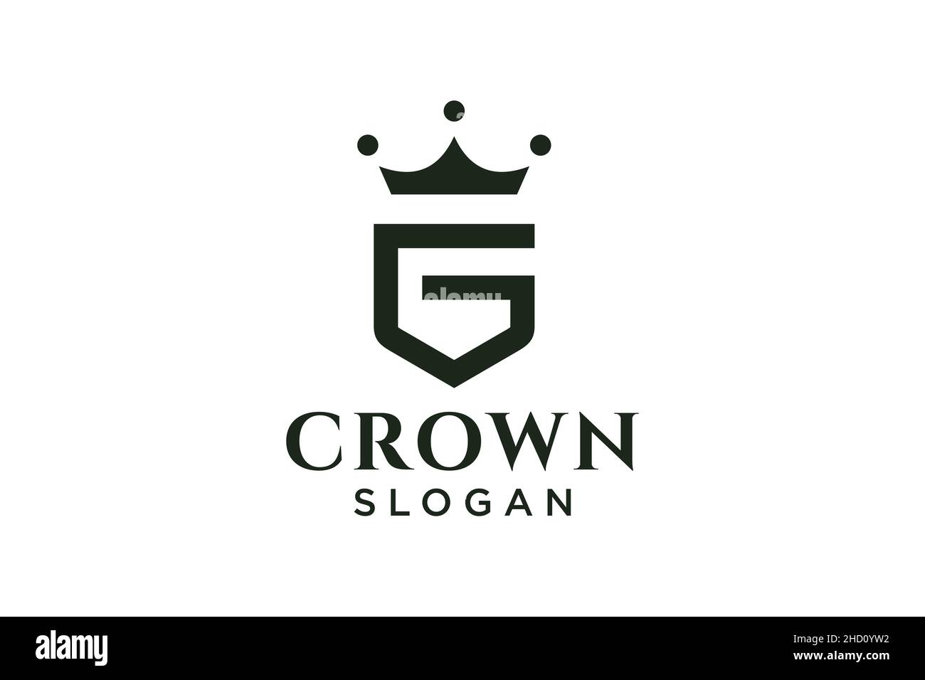 vintage crown logo and letter G symbol. Modern luxury brand element ...