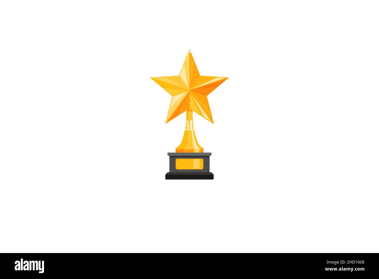 Gold star trophy symbol of victory. Awards of winners Stock Photo - Alamy
