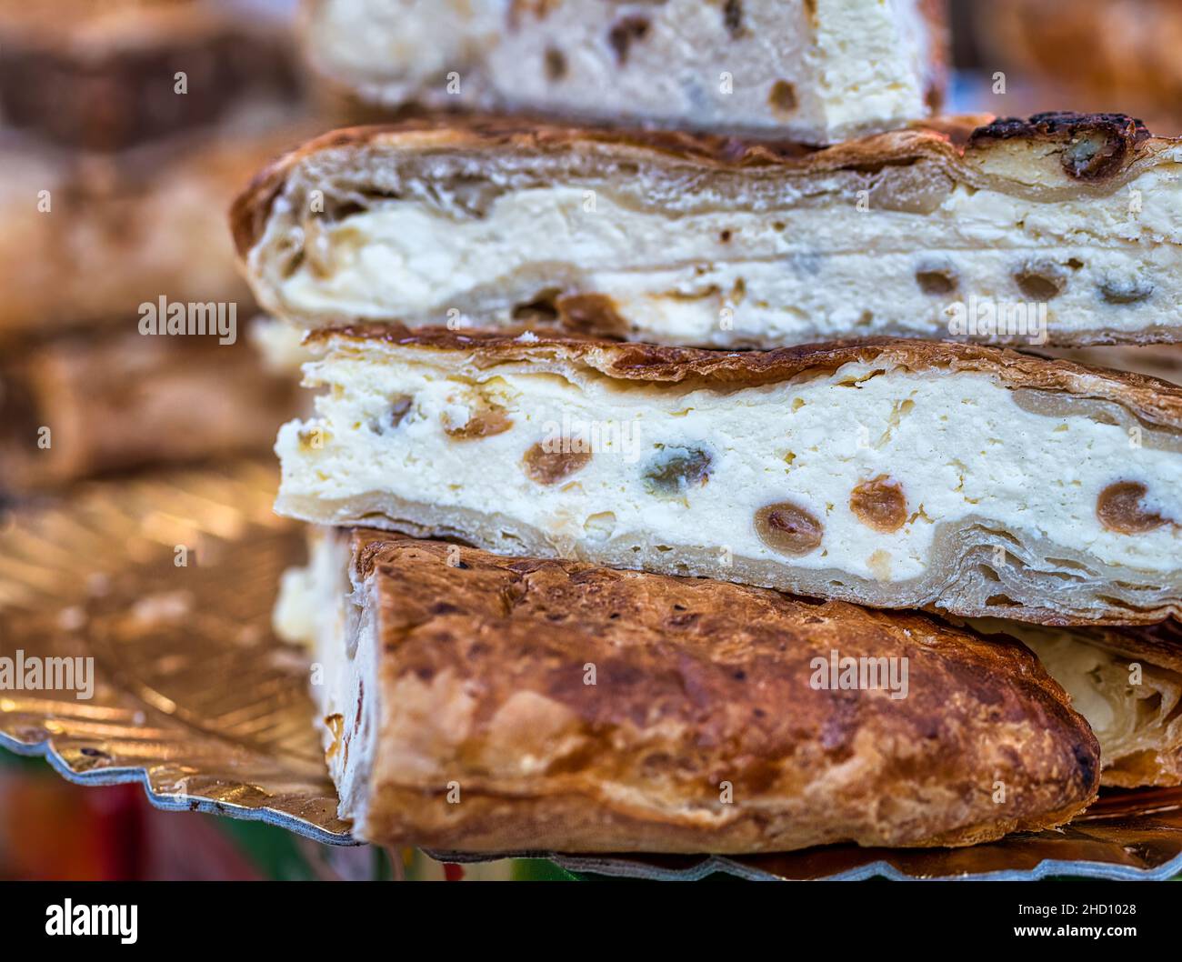 Traditional Romanian sweet cheese pie recipe with cottage cheese and ...