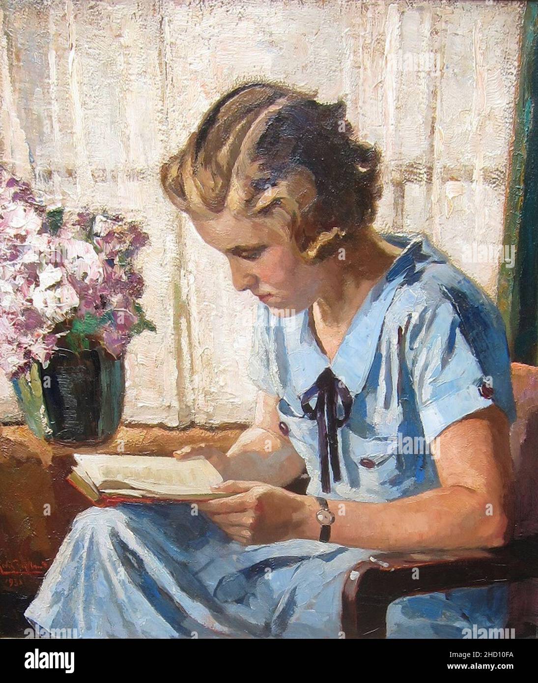 Rob Graafland - Lezend meisje 1938 Stock Photo - Alamy
