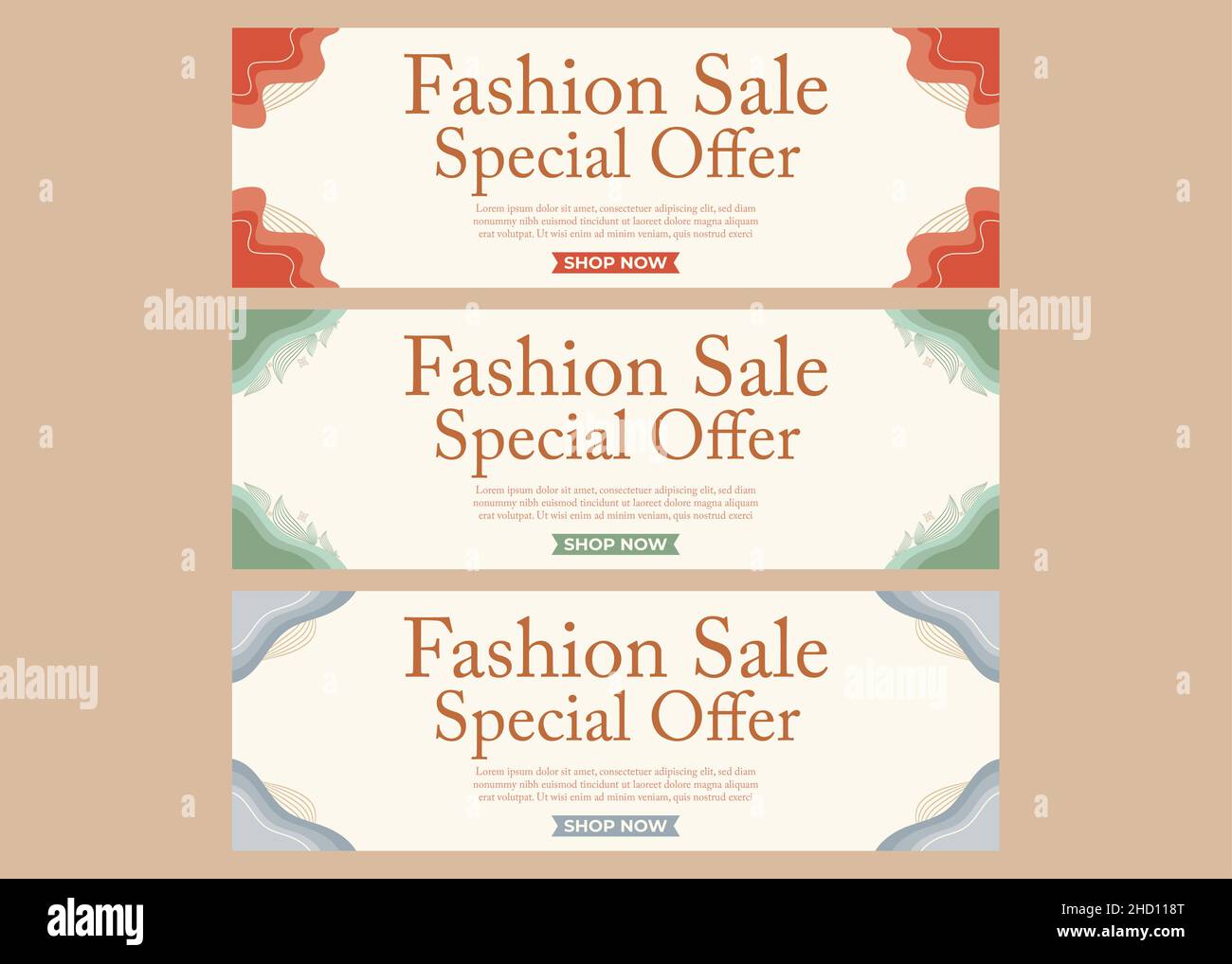 fashion sale horizontal special offer banner template design Stock ...
