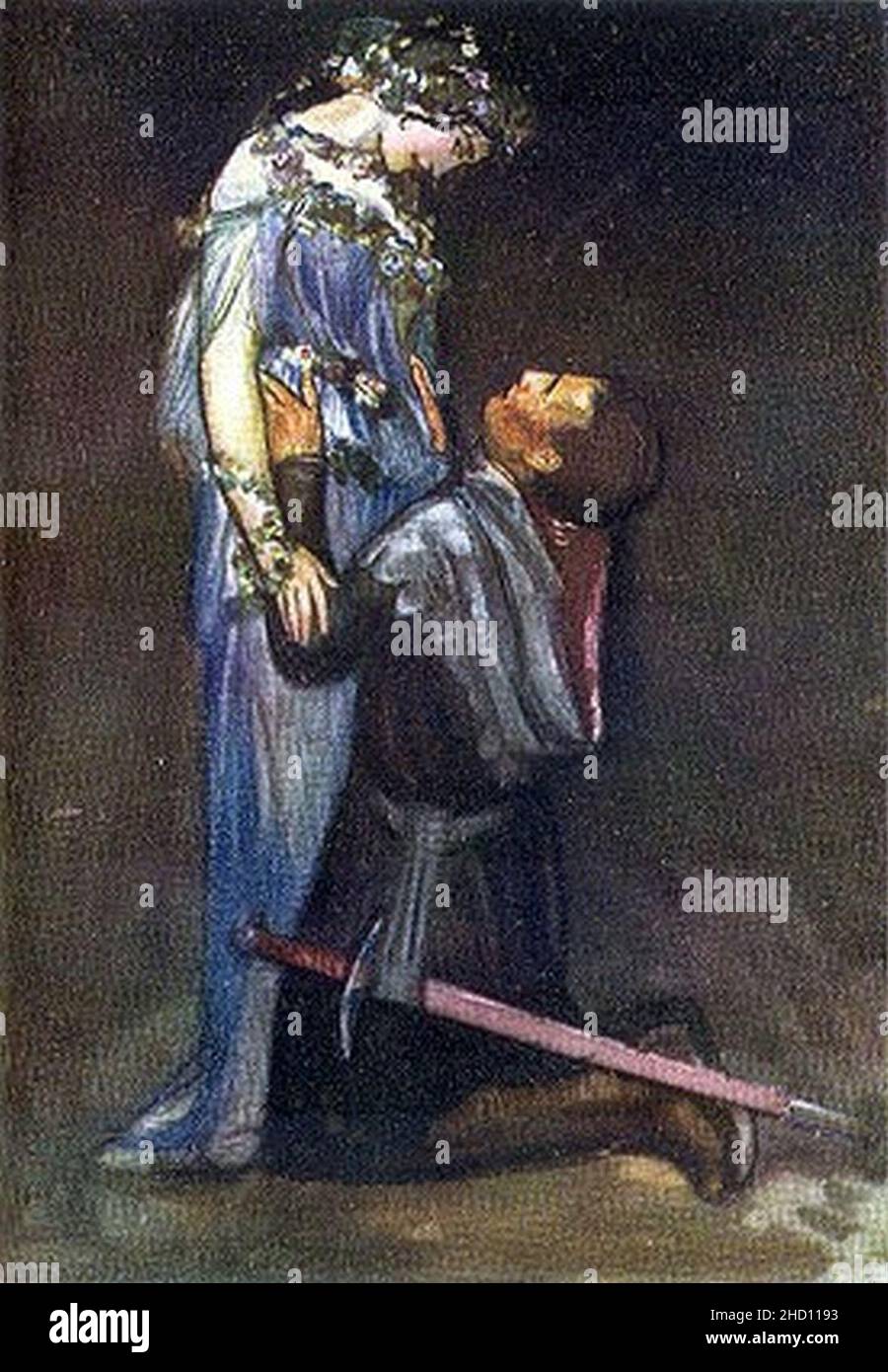 Robert Anning Bell - La belle dame sans merci Stock Photo - Alamy