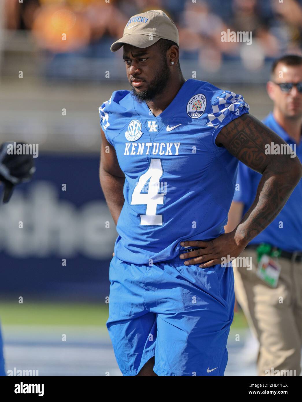 Orlado, FL, USA. 1st Jan, 2022. Kentucky's Joshua Paschal #4 watches ...