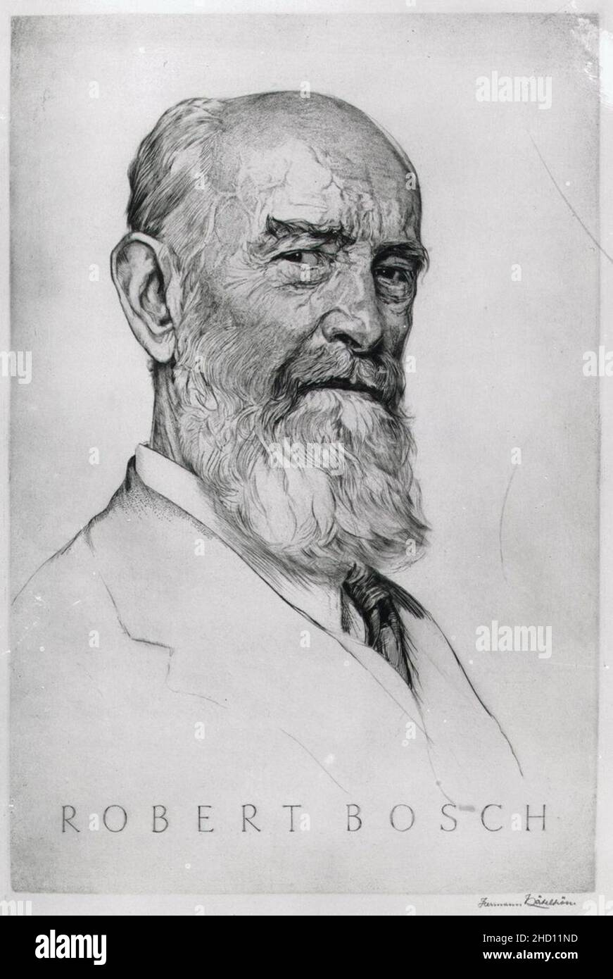 Robert bosch lithography by hermann kätelhön Stock Photo - Alamy