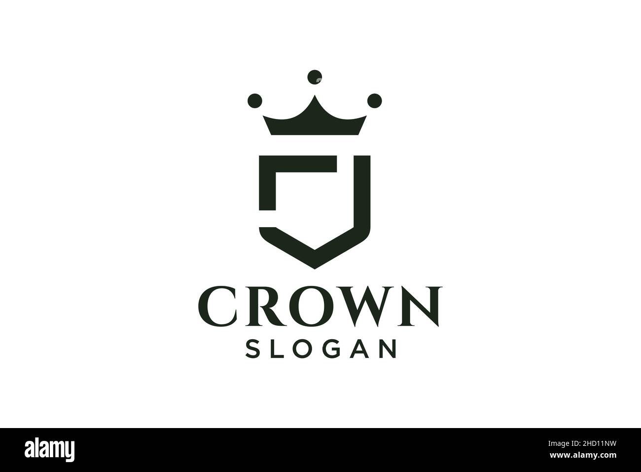 vintage crown logo and letter J symbol. Modern luxury brand element ...