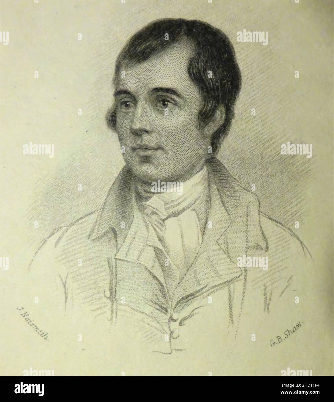 Robert Burns by J. Naismith Stock Photo - Alamy