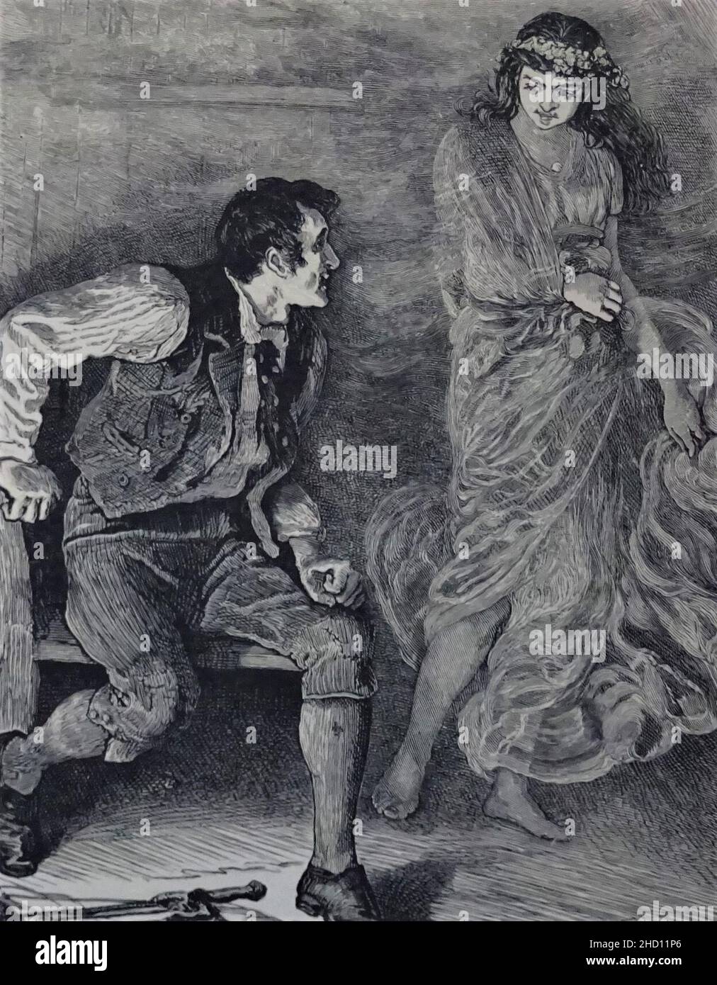 Robert Burns and Coila from 'The Vision' Stock Photo - Alamy