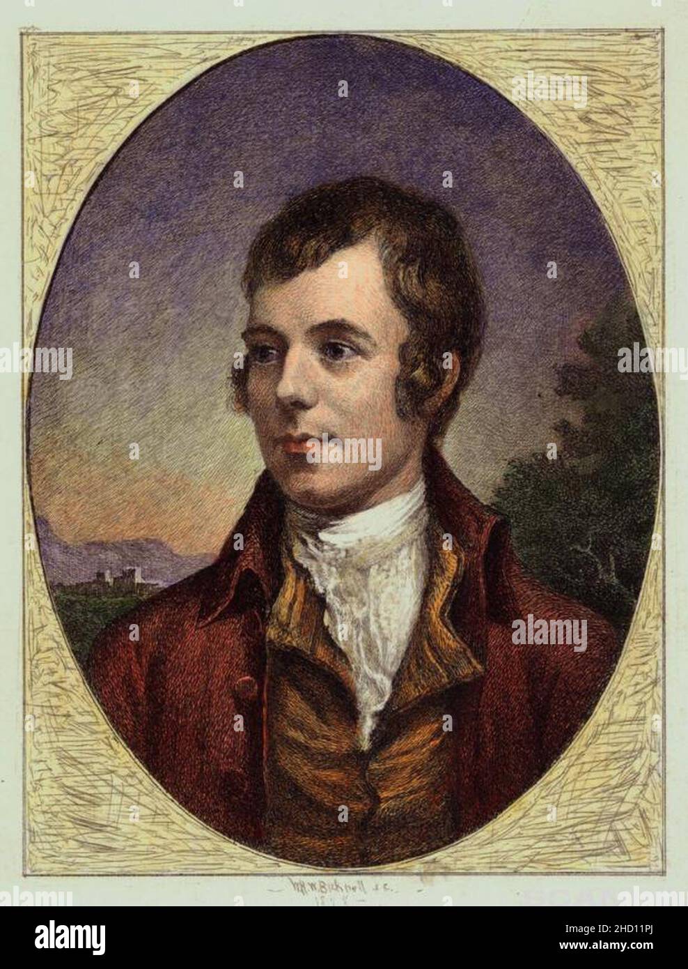 Robert Burns Engraving Stock Photo - Alamy