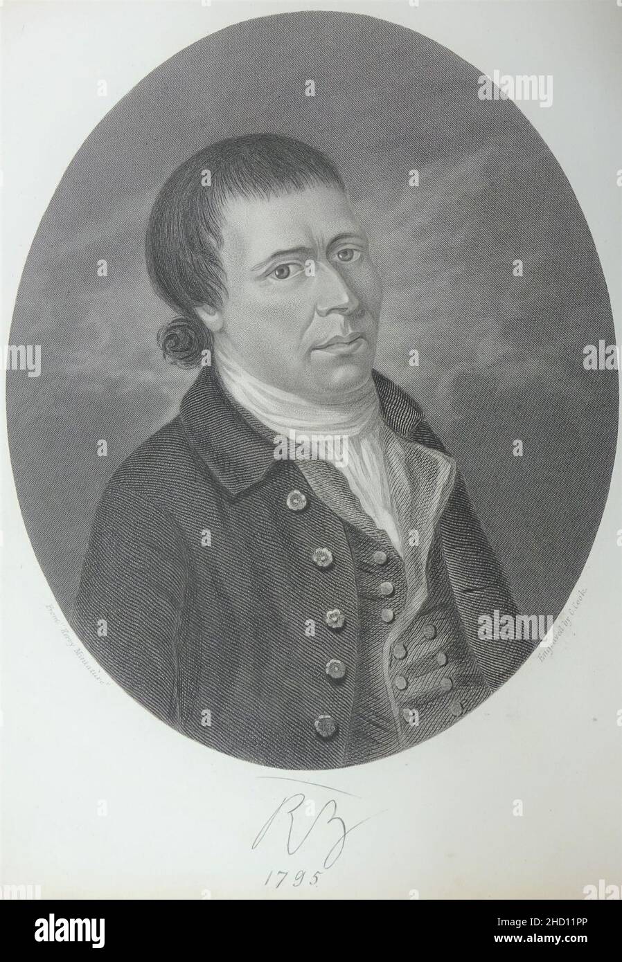 Robert Burns in 1795. Kerry Miniature mis-identifiation Stock Photo - Alamy
