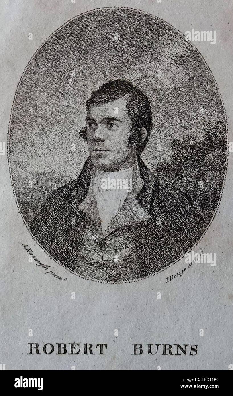 Robert Burns Portrait by Alexander Nasmyth & John Beugo Stock Photo - Alamy
