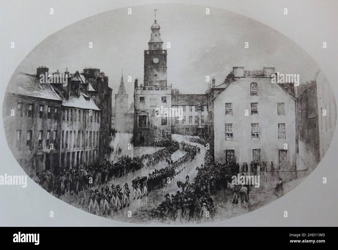 Robert Burns's funeral procession, Dumfries, 1796 Stock Photo - Alamy