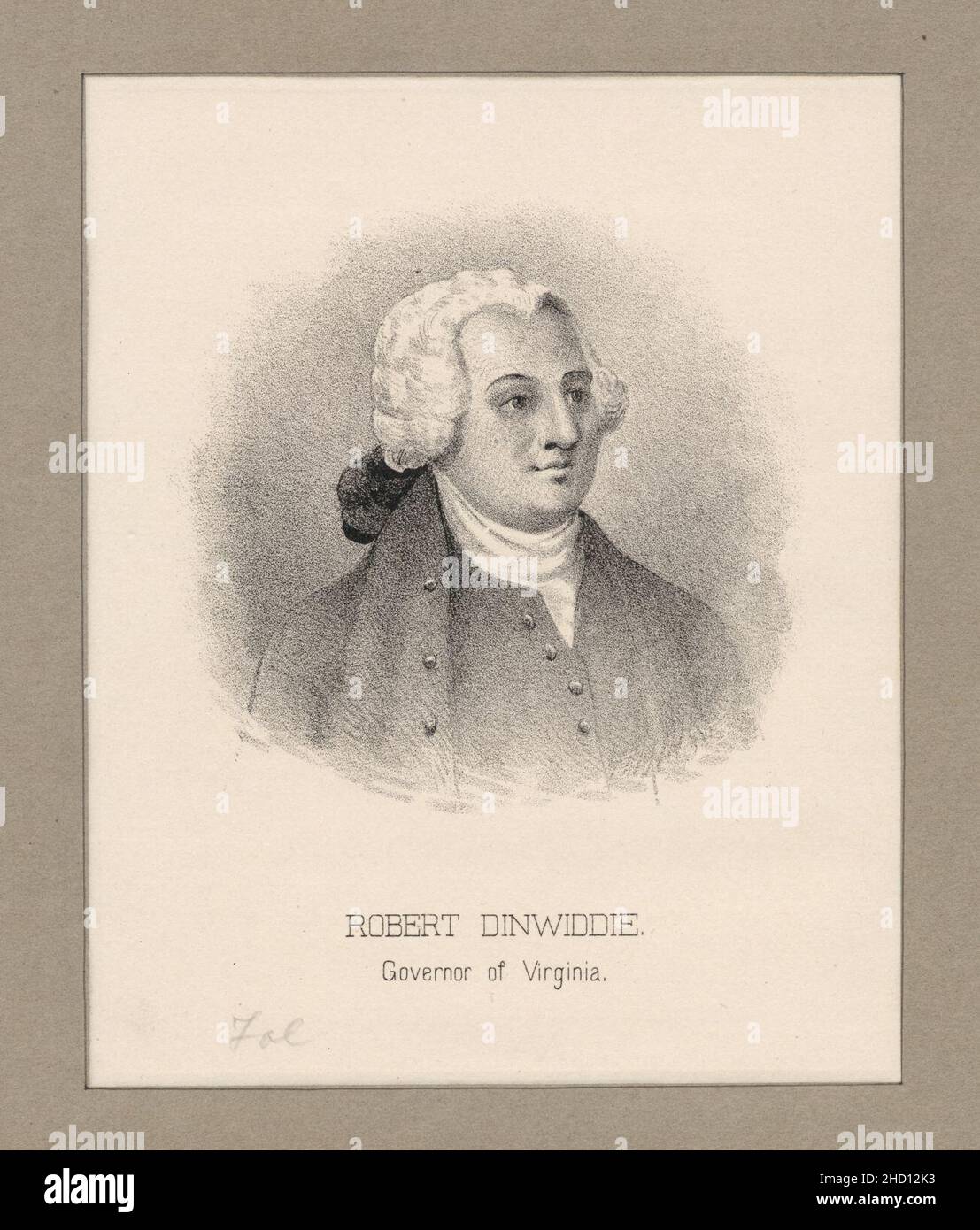 Robert Dinwiddie, governor of Virginia Stock Photo - Alamy