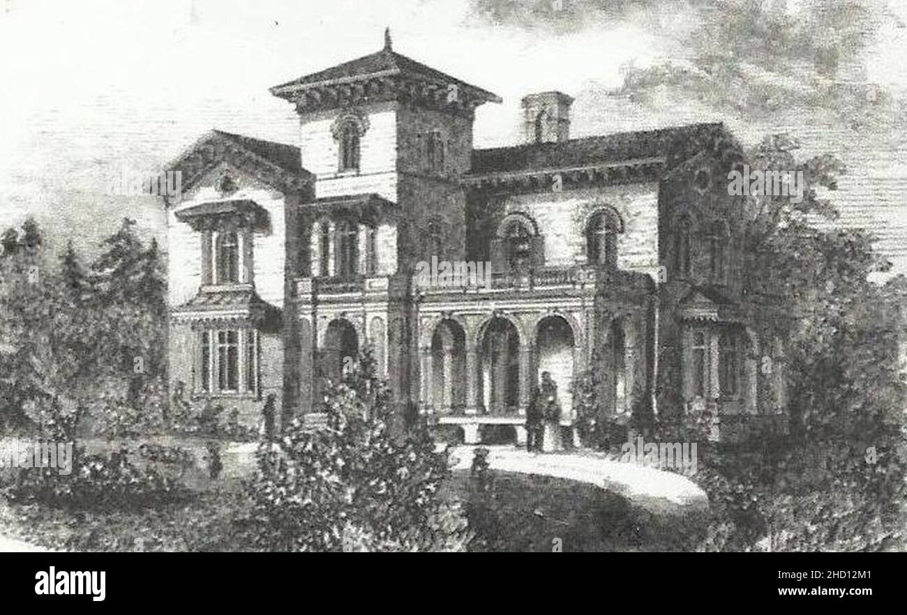 Robert Dodge Mansion 2 of 3 Italian Sister Victorian Stock Photo - Alamy