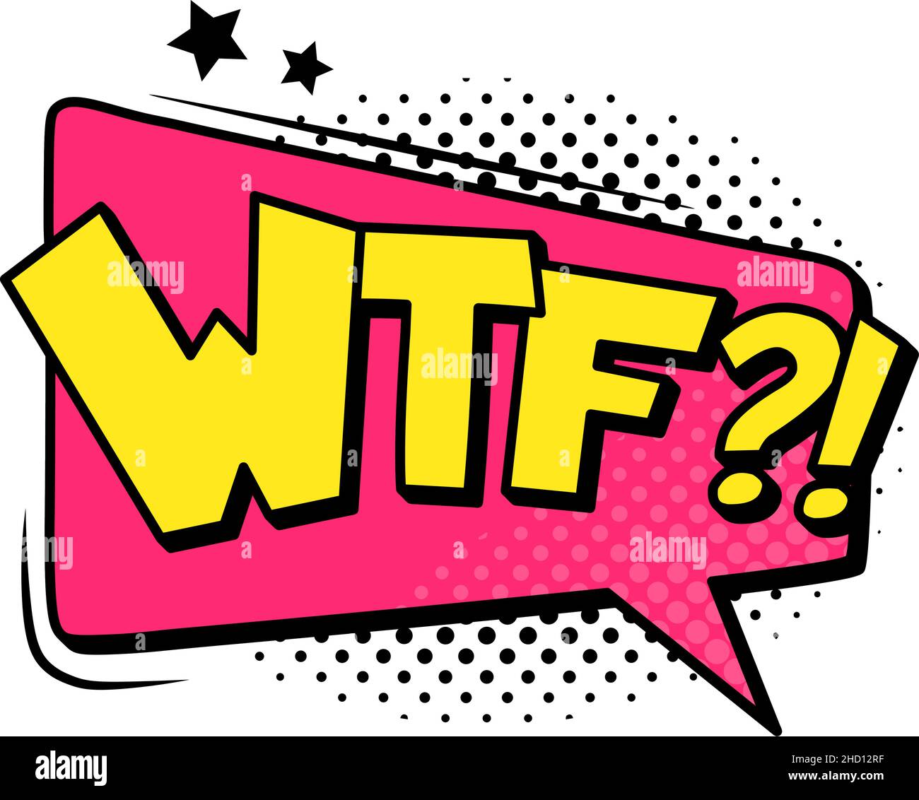 Wtf speech bubble cloud Cut Out Stock Images & Pictures - Alamy