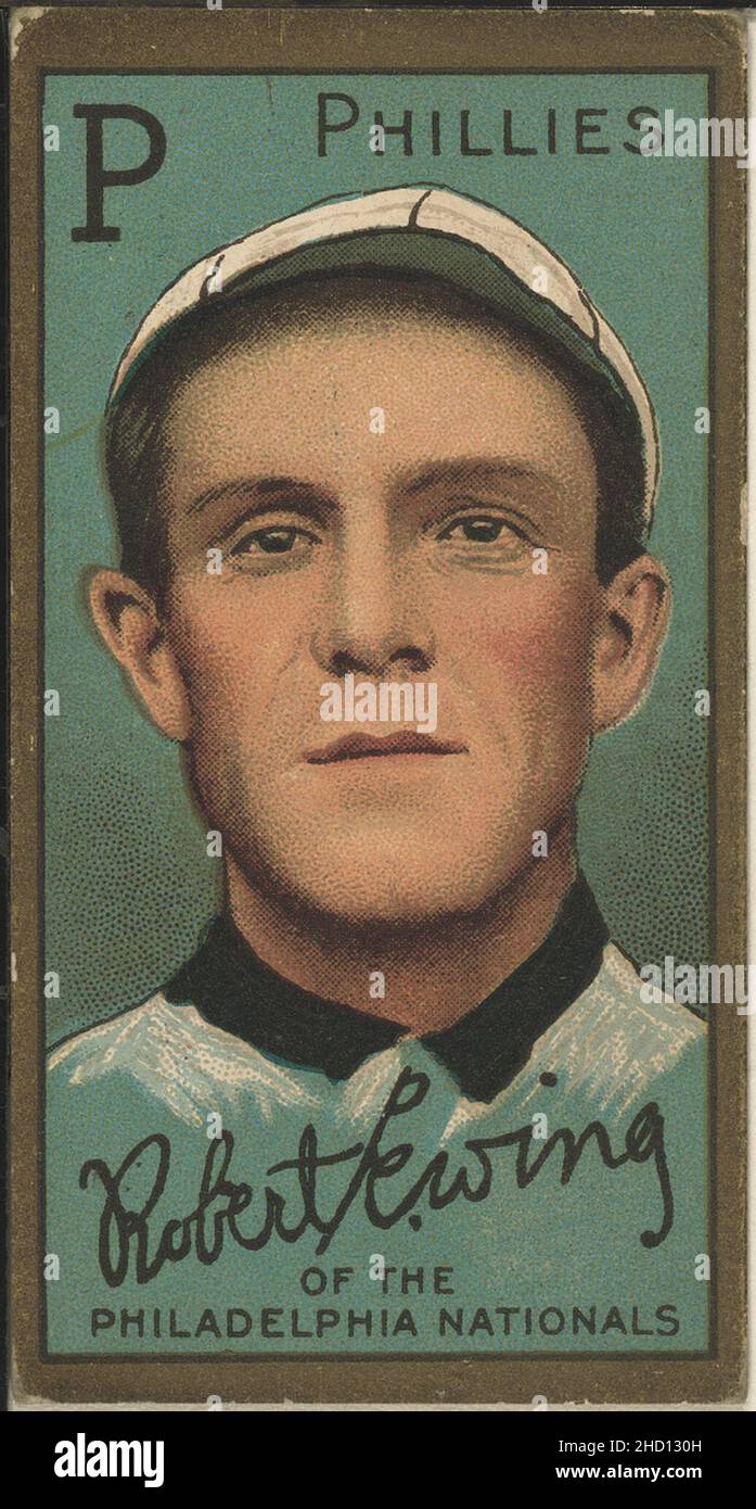 Robert Ewing, Philadelphia Phillies, baseball card portrait Stock Photo - Alamy