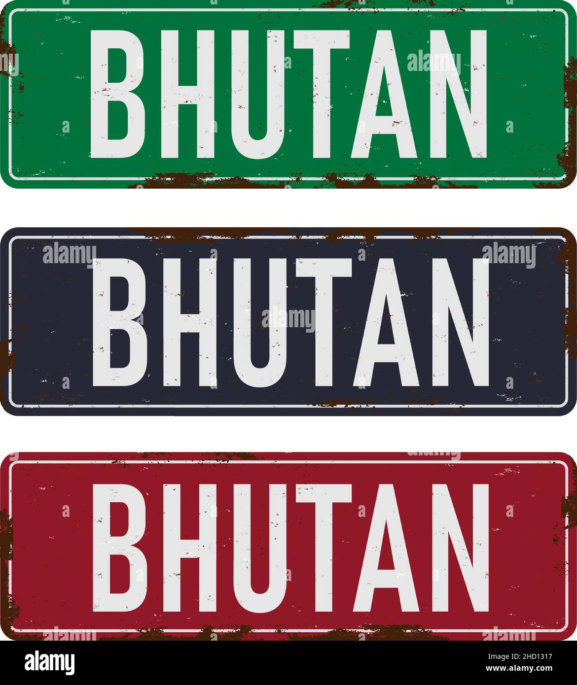 Bhutan road sign set isolated on white background Stock Vector Image ...