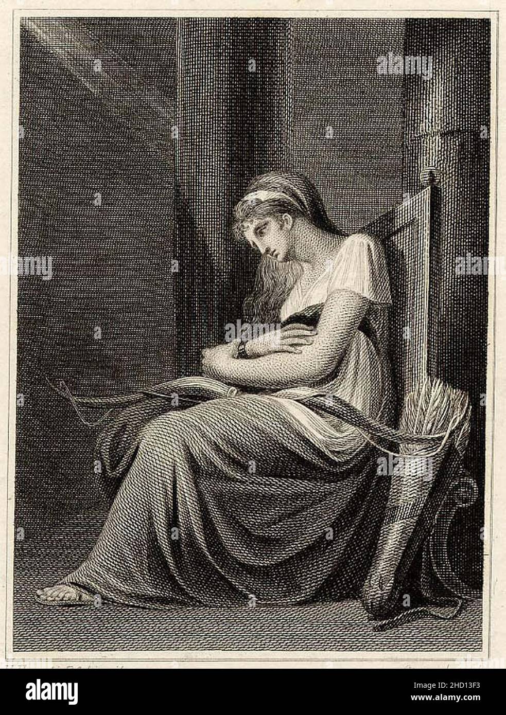 Robert Hartley Cromek - Penelope Holding the Bow of Odysseus, 1806 ...