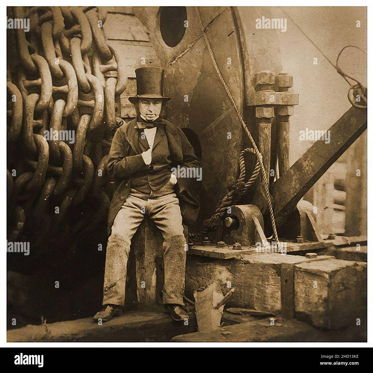 Robert Howlett - Isambard Kingdom Brunel by the launching chains of the ...