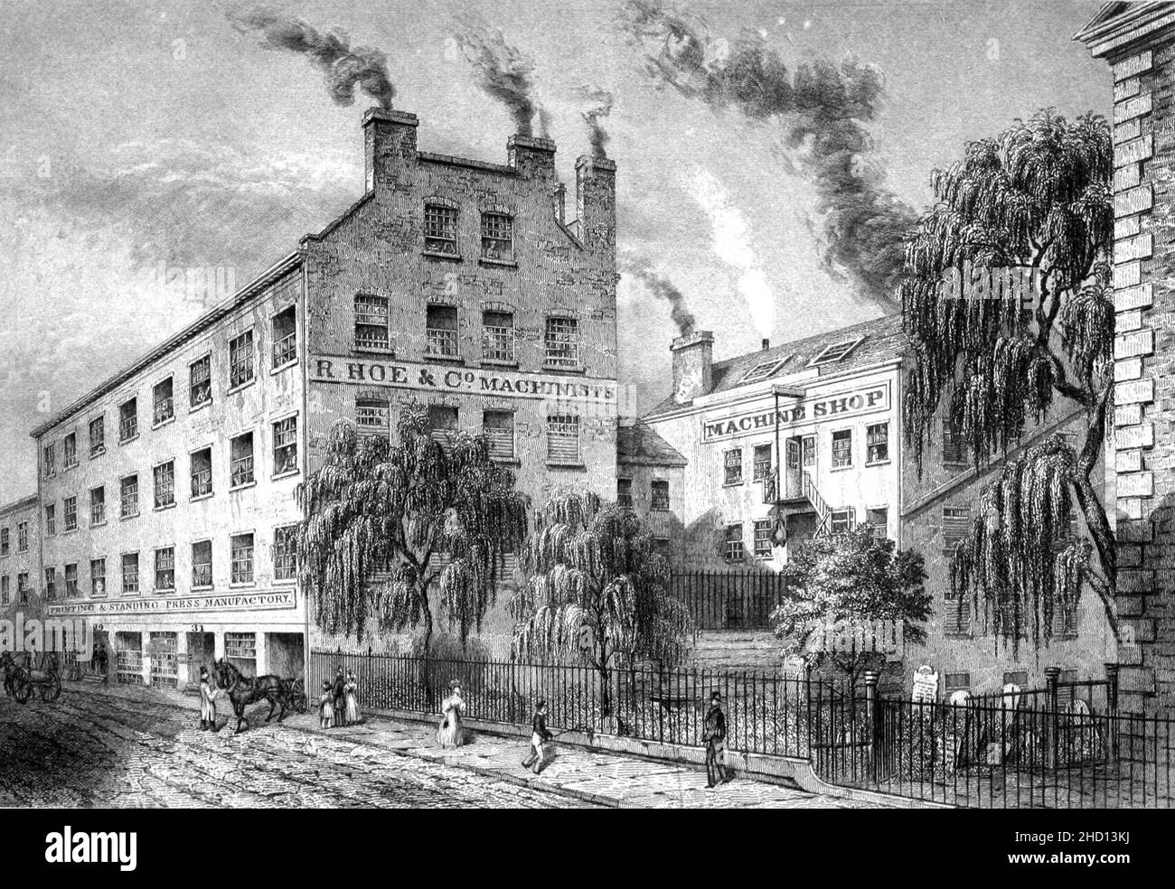 Robert Hoe and Co’s Manufacturing Establishment Stock Photo - Alamy