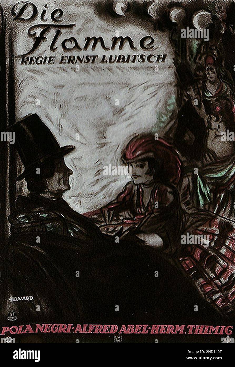 Robert L. Leonard - Filmplakat Ernst Lubitsch - Die Flamme, 1923 Stock ...