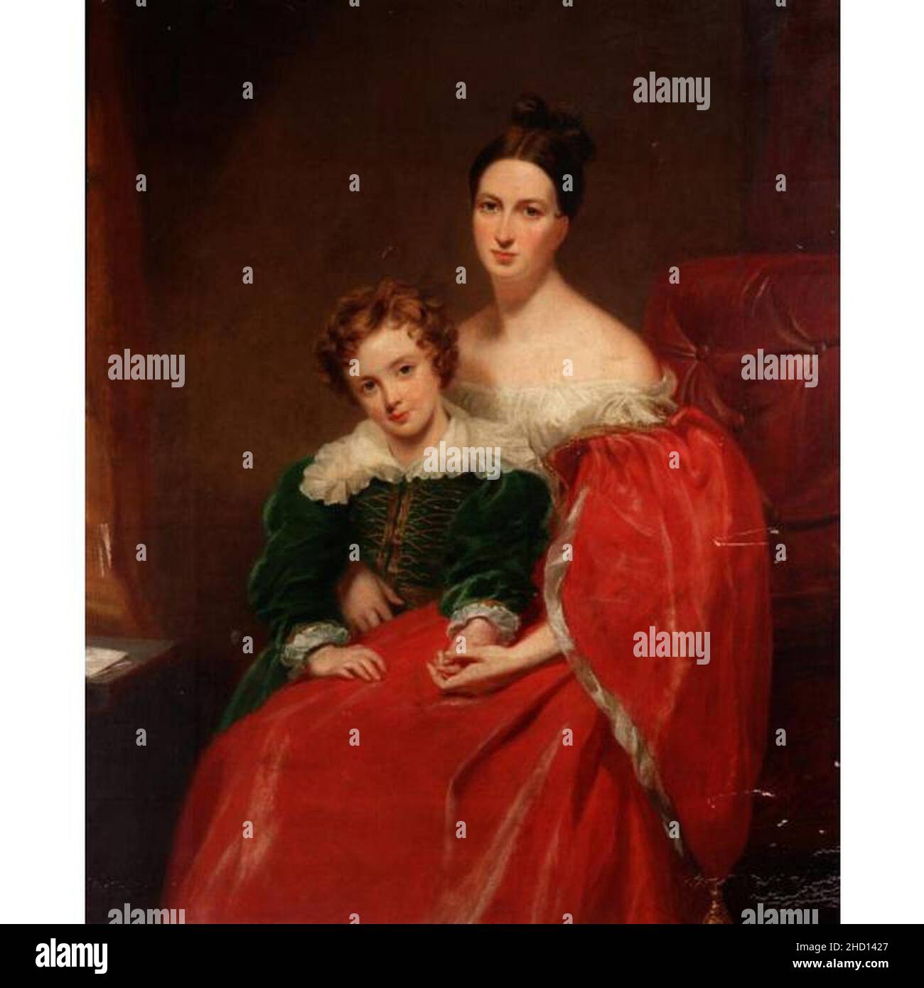 ROBERT LAWRENCE PEMBERTON OF BAINBRIDGE HOUSE WITH HIS MOTHER Stock ...