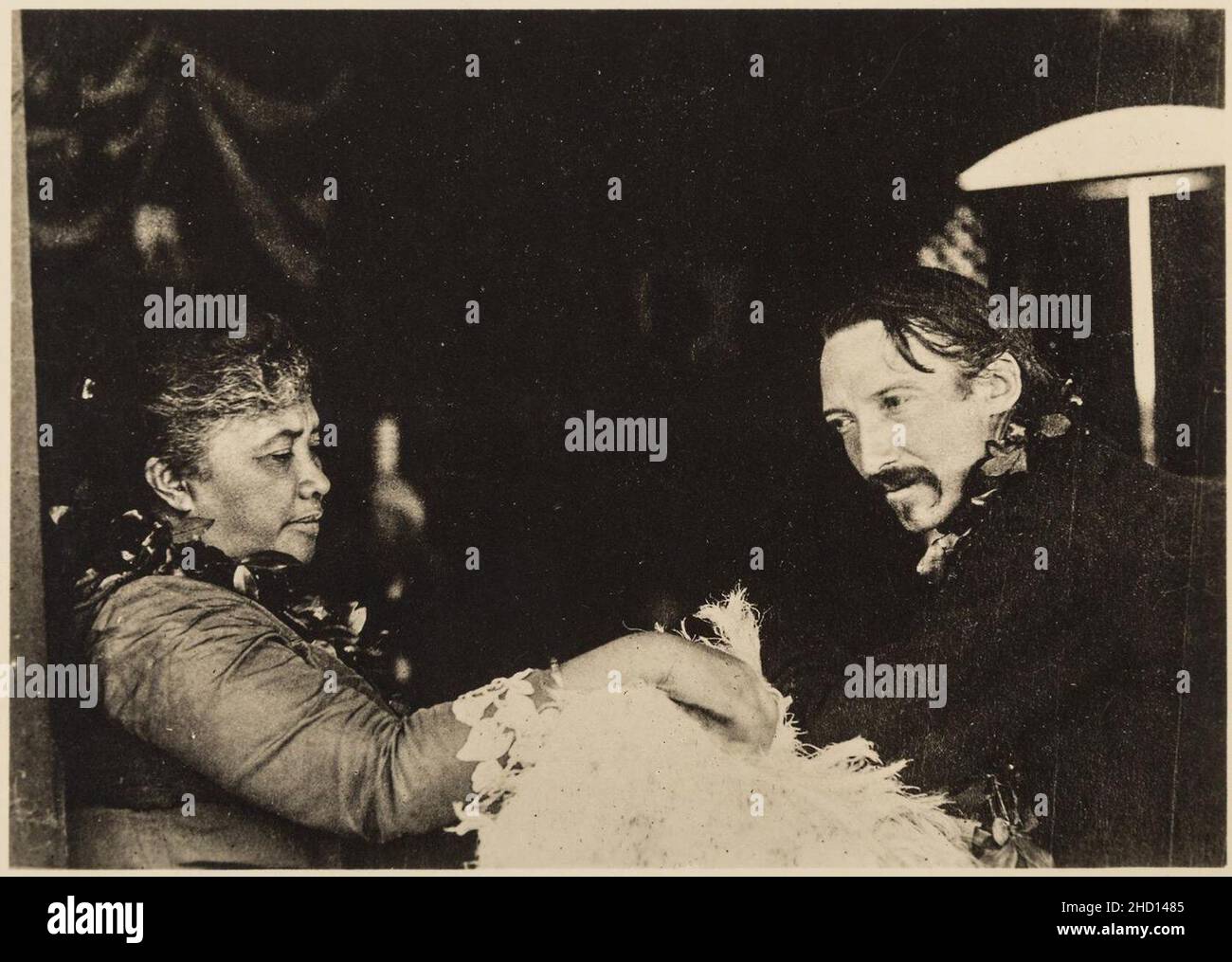 Robert Louis Stevenson with Princess Liliuokalani, c. 1889, PBA ...