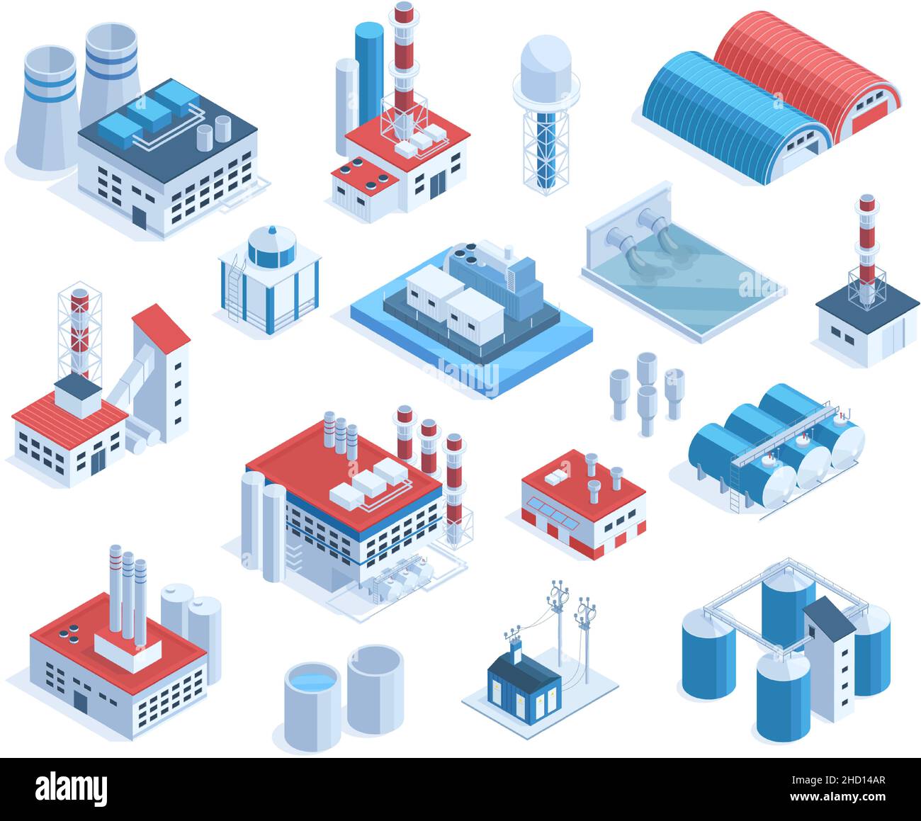 Cartoon building factory structure hi-res stock photography and images ...