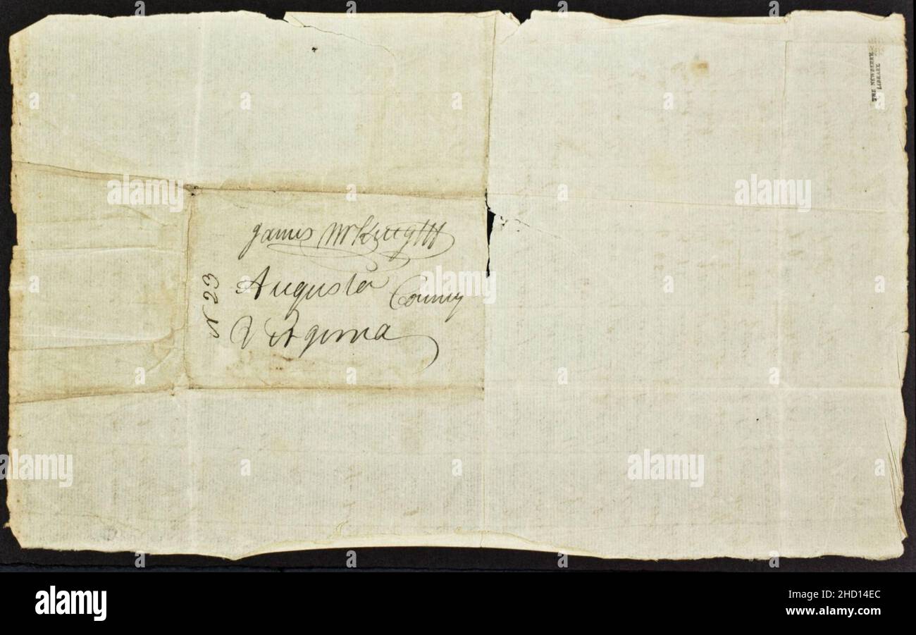 Robert McKnight letter to James McKnight, 1811 Stock Photo - Alamy