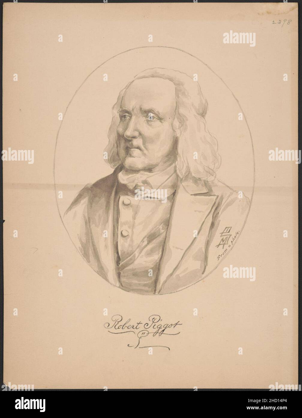 Robert Piggot - DMS (monogram) from a photo Stock Photo - Alamy