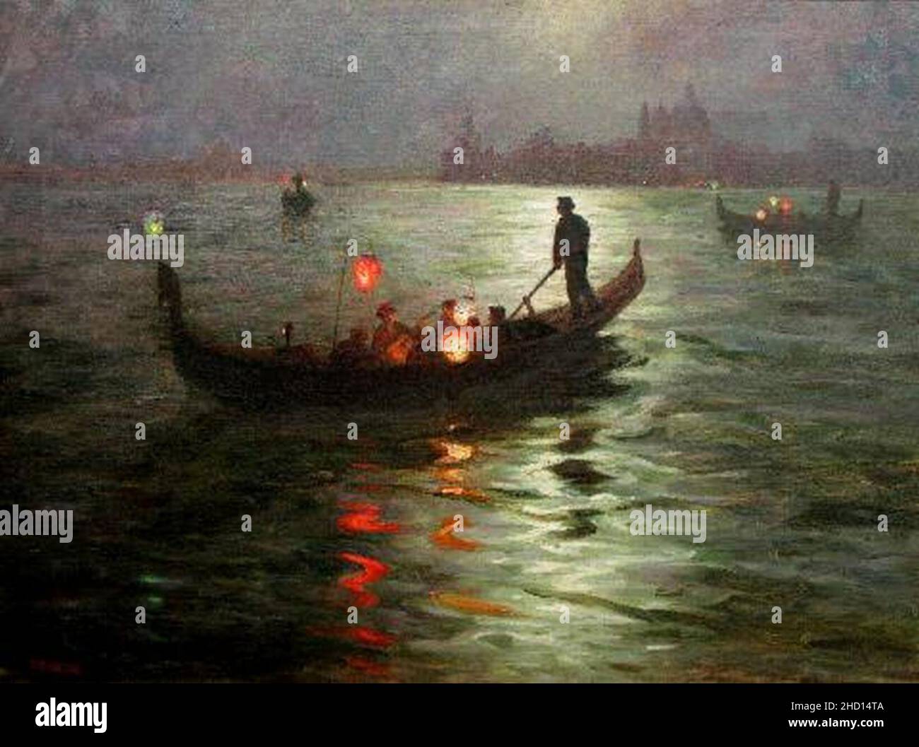 Robert Procter - ''Barcarolle'' floating thus in silver light Stock ...