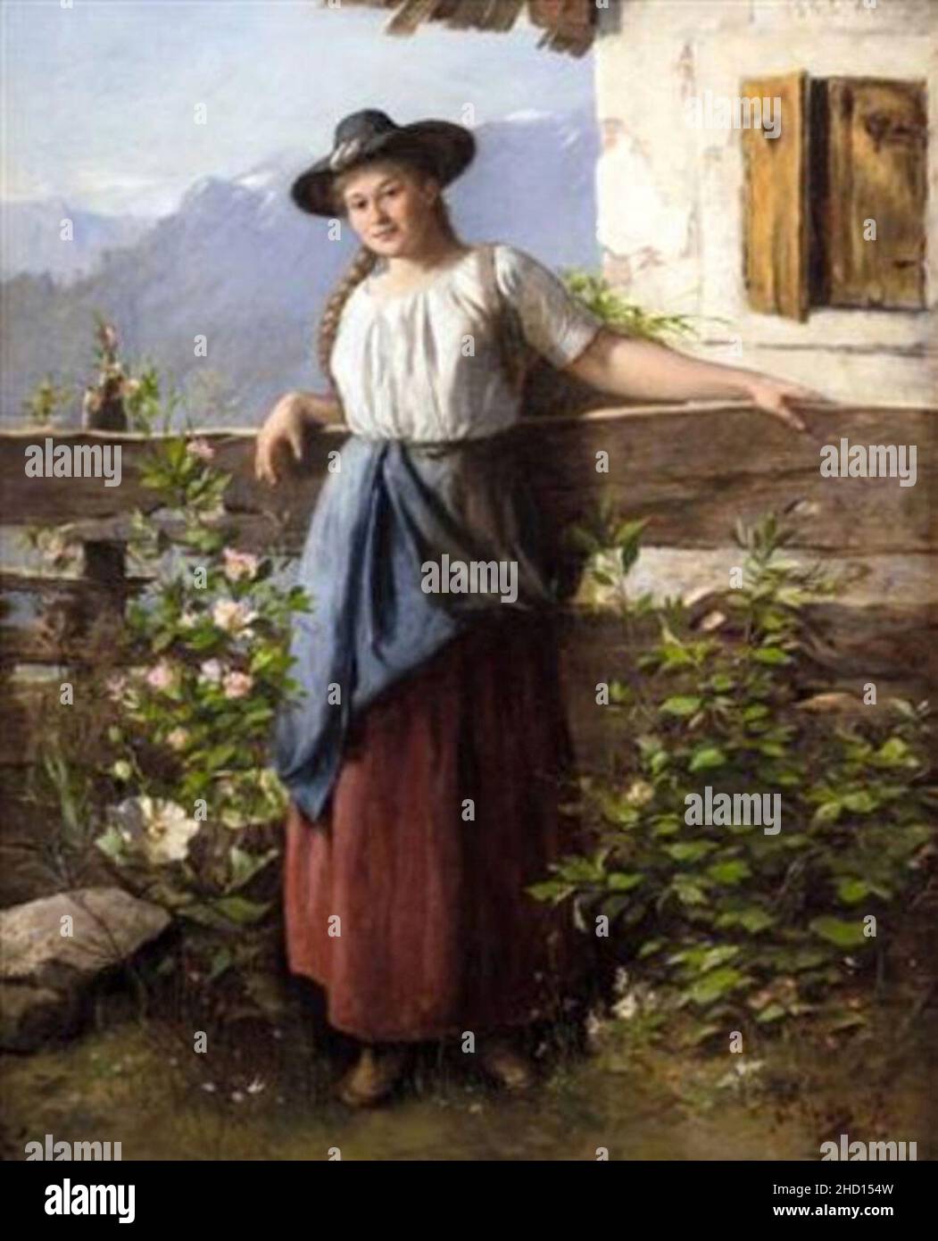Robert Scheffer - Die hübsche Sennerin 1893 Stock Photo - Alamy