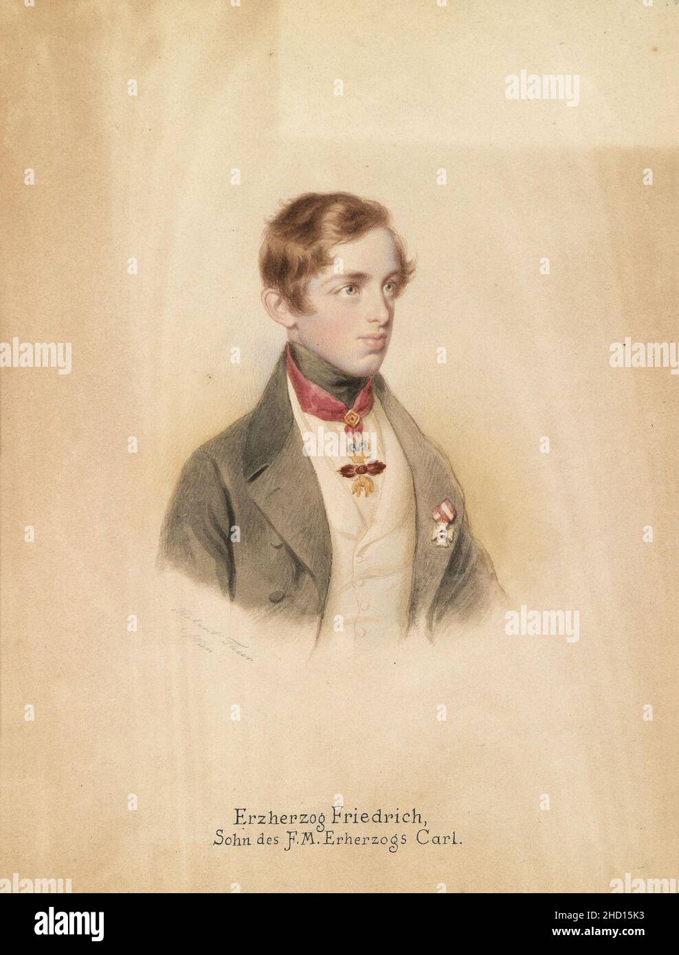 Robert Theer Portrait Erzherzog Friedrich Stock Photo - Alamy